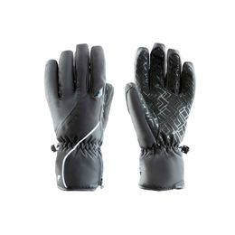 Zanier Damen Skihandschuhe, schwarz, Gr. 7, unifarben, 90% Polyester, 10% Elasthan, Handschuhe, mit hochwertigem Polster und wasserfester Qualit&auml;t