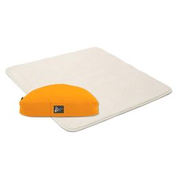 YOGISTAR.COM Yoga-Set Calm Edition - Meditation Natur Herren Gr&ouml;&szlig;e One Size ecru / orange