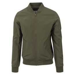 Urban Classics Herren Allwetterjacke "Urban Classics Herren Light Bomber Jacket", gr&uuml;n, Gr. L, unifarben, 100% Polyester, Jacken