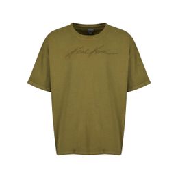 Karl Kani Herren T-Shirt "Karl Kani Karl Kani Autograph Heavy Boxy Tee"olive, Gr. S, bedruckt, 100% Baumwolle, Shirts