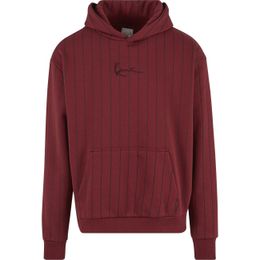 Karl Kani Herren Kapuzenpullover "Karl Kani KK Small Signature Essential Pinstripe Hoodie"rot, Gr. XL, gestreift, 80% Baumwolle, 20% Polyester,