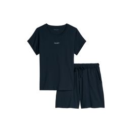 Marc O'Polo MARC O'POLO Damen Shorty "Mix N Match Cotton Pyjama Set Short", Gr. Mschwarz navy, Jersey, Obermaterial: 100% Baumwolle, Homewear-Sets, mit kurzem