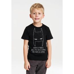 logoshirt M&auml;dchen T-Shirt "DC Comics - Batman, Always Be Yourself", schwarz, Gr. 104, bedruckt, 100% Baumwolle, Shirts, mit lizenziertem Print