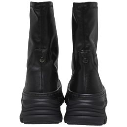 Buffalo Damen Stiefel "Buffalo Buffalo roam sock boot", Gr. 39, schwarz, Leder, unifarben, Schuhe