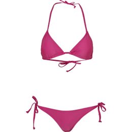 Urban Classics Damen B&uuml;gel-Bikini "Urban Classics Damen Ladies Recycled Triangle Bikini"brightviolet, Gr. XL, 83% Polyester, 17% Elasthan, Bikini-Sets