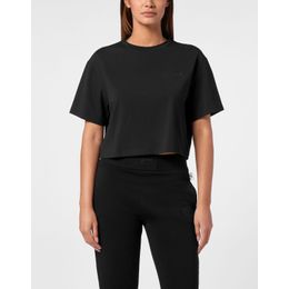 Plein Sport Damen T-Shirt "T-Shirt", schwarz, Gr. S, Obermaterial: 48% Modal, 47% Baumwolle, 5% Elasthan, Shirts