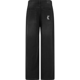 Karl Kani Herren Bequeme Jeans "Karl Kani Karl Kani OG Washed Denim Baggy Pants", schwarz, Gr. 28, unifarben, 76% Baumwolle, 14% Viskose, 10%