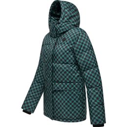 Ragwear Damen Steppjacke "Wikesh Print", blau, Gr. L, Obermaterial: 100% Polyester; Innenfutter: 100% Polyester; Wattierung: 100% Polyester, Jacken,