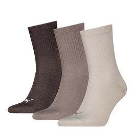 Puma Herren Socken "Puma UNISEX LOGO SHORT CREW", Gr. 39, braun, Obermaterial: 64% Baumwolle, 22% Polyester, 11% Polyamid, 3% Elasthan, Socken