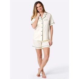 w&auml;schepur W&Auml;SCHEPUR Damen Shorty, Gr. 48, wei&szlig;, 100% Baumwolle, Homewear-Sets