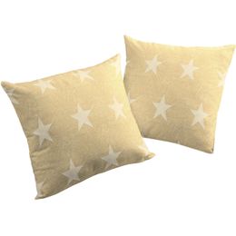 Dekokissen WIRTH, B:40cm L:40cm, gold, Baumwolle, Polyester, Kinderzimmer, Dekokissen_Sitzkissen_Kissenh&uuml;llen, "Crayon", Kissenh&uuml;lle ohne F&uuml;llung, 2