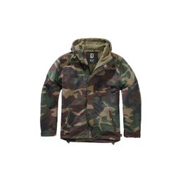 Allwetterjacke Brandit "Brandit Herren Windbreaker Frontzip", Herren, Gr. XXL, woodland, 100% Polyester, unifarben, normal, ohne Ausschnitt, Jacken