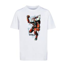 MisterTee Jungen T-Shirt "MisterTee Ballin Robot Tee"wei&szlig;, Gr. 110, bedruckt, 100% Baumwolle, Shirts