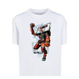 MisterTee Jungen T-Shirt "MisterTee Ballin Robot Tee"wei&szlig;, Gr. 110, bedruckt, 100% Baumwolle, Shirts
