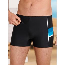 Herren Badehose, schwarz, Gr. 8, Elasthan, Polyamid, Badehosen