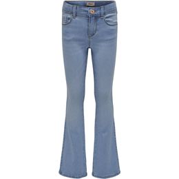 KIDS Only M&auml;dchen Bootcut-Jeans "KOGROYAL LIFE REG FLARED PIM020", blau, Gr. 146, unifarben, Denim/Jeans, Obermaterial: 69% Baumwolle, 29% Polyester,