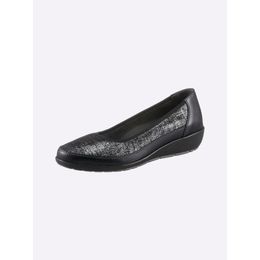 Airsoft Damen Ballerina, Gr. 38, schwarz, Glattleder, Basic, Schuhe