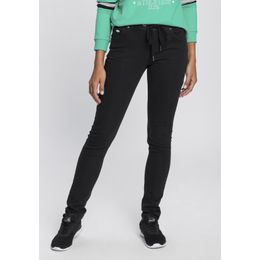 Kangaroos Damen Jogg Pants, schwarz, Gr. 32, Destroyed-Effekte, Denim/Jeans, Obermaterial: 59% Baumwolle, 40% Polyester, 1% Elasthan, Jeans,