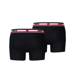 Levi's Boxershorts LEVI'S "LEVIS MEN REPEAT SPW LOGO BOXER BRIEF", Herren, Gr. L, schwarz, Obermaterial: 95% Baumwolle, 5% Elasthan, k&ouml;rpernah, Unterhosen, ohne Eingriff, elastischer Logobund, Baumwoll-Mix