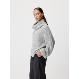 LEGER Damen Strickpullover "Jarine, LeGer by Lena Gercke"light grau melange, Gr. 38, unifarben, Strick, Obermaterial: 56% Polyacryl, 44% Polyamid,