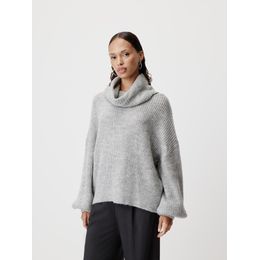LEGER Damen Strickpullover "Jarine, LeGer by Lena Gercke"light grau melange, Gr. 36, unifarben, Strick, Obermaterial: 56% Polyacryl, 44% Polyamid,