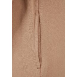 Urban Classics Damen A-Linien-Kleid "Urban Classics Damen Ladies Organic Oversized Terry Hoody Dress", beige, Gr. S, unifarben, 100% Baumwolle,