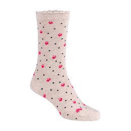 LIEBLINGSST&Uuml;CK LIEBLINGSST&Uuml;CK Damen Langsocken "Lovely Socks "DorothyEP" aus Baumwollmix", Gr. 35130, beige, Baumwolle, Elasthan, Polyamid, Socken, mit
