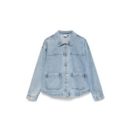 V&eacute;ro Moda VERO MODA Damen Jeansjacke "VMJAMIE LS DENIM SHACKET MIX NOOS", blau, Gr. XL, unifarben, Denim/Jeans, Obermaterial: 80% Baumwolle, 20% Polyester,