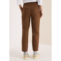 Cecil Damen Lederimitathosemocha caramel, Gr. XL, unifarben, Stoff, 94% Polyester, 6% Elasthan, Hosen, Middle Waist