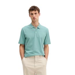 Marc O'Polo MARC O'POLO Herren Poloshirt "im strukturierten Karo-Jacquard"midnight moss, Gr. S, unifarben, Obermaterial: 100% Baumwolle, Shirts