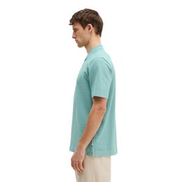 Marc O'Polo MARC O'POLO Herren Poloshirt "im strukturierten Karo-Jacquard"midnight moss, Gr. S, unifarben, Obermaterial: 100% Baumwolle, Shirts