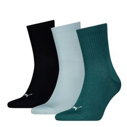 Puma Herren Socken "Puma UNISEX LOGO SHORT CREW", Gr. 39, bunt, Obermaterial: 64% Baumwolle, 22% Polyester, 11% Polyamid, 3% Elasthan, Socken
