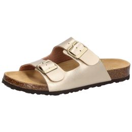 Lico Damen Pantolette "Pantolette Bioline Platino", Gr. 42, gold, Synthetik, Schuhe