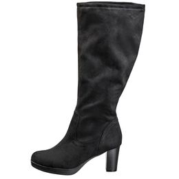 sheego Damen Weitschaftstiefel, Gr. 41schwarz, Lederimitat, Schuhe