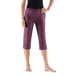 feel good Damen Caprihose, Gr. 44, bunt, 95% Baumwolle, 5% Elasthan, Meliert:60% Baumwolle, 5% Elasthan, 35% Polyester, unifarben, Hosen