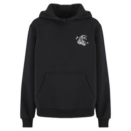 MISS TEE Damen Kapuzenpullover "Miss Tee Lucky Cherry Ladies Fluffy Hoody", schwarz, Gr. XS, mehrfarbig, 70% Baumwolle, 30% Polyester, Pullover
