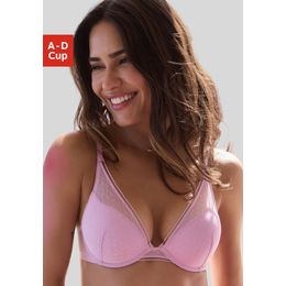 s.Oliver Damen Push-up-BH "Charlotte", Gr. 70, pink, Microtouch, Obermaterial: 60% Polyamid, 35% Polyester, 5% Elasthan, BHs, in dezenter