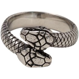 Firetti Damen Fingerring "Schmuck Geschenk Edelstahl Ring Damenring Herrenring Schlange", 58, Edelstahl, 5mm, silber, Edelstahl, Fingerringe, Made in