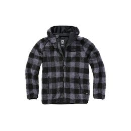 Brandit Herren Anorak "Brandit Herren Teddyfleece Worker Jacket", schwarz-wei&szlig;, Gr. S, unifarben, 100% Polyester, Jacken