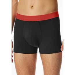 Schiesser Herren Boxershorts "95/5 Multipacks", Gr. 9, schwarz, Single Jersey, Obermaterial: 95% Baumwolle, 5% Elasthan, Unterhosen, mit farblich