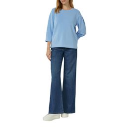 s.Oliver Damen Sweatshirt, blau, Gr. 44, unifarben, Sweatware, Obermaterial: 47% Modal, 41% Polyester, 12% Elasthan, Sweatshirts, 3/3-Arm mit Stretch