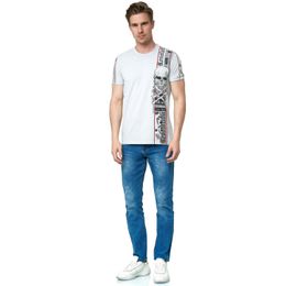 Rusty Neal Herren T-Shirt, grau, Gr. XXXL, bedruckt, 100% Baumwolle, Shirts, im verwaschenen Look