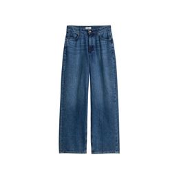 Marc O'Polo Damen Weite Jeans "aus Baumwolle ohne Stretch"dunkelblau, Gr. 30, MARC O'POLO DENIM, unifarben, Obermaterial: 100% Baumwolle, Jeans