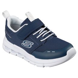 Skechers M&auml;dchen Sneaker "Skechers GLIDE-STEP FLOW", Gr. 30, blau, Synthetik, Textil, Mesh, unifarben mit Farbeinsatz, Schuhe, Gr&ouml;ssenschablone zum