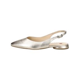 H&ouml;gl H&Ouml;GL Damen Ballerina "H&ouml;gl Ballerinas Leder", Gr. 43, silber, Leder, Schuhe