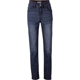 bonprix Damen Slim-fit-Jeans "Slim-Fit-Jeans High Waist, Komfort-Stretch", blau, Gr. 50, unifarben, Denim/Jeans, Obermaterial: 82% Baumwolle, 17%