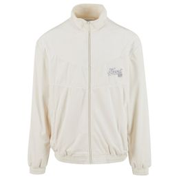 Karl Kani Herren Trainingsjacke "Karl Kani Kani Varsity Velours Trackjacket", beige, Gr. L, mehrfarbig, 93% Polyester, 7% Elasthan, Jacken
