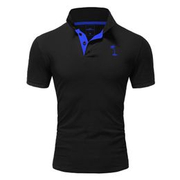 behype Herren Poloshirt "PALMSON", schwarz, Gr. M, unifarben, 100% Baumwolle, Shirts, mit kontrastfarbigen Details