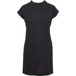 Shirtkleid Urban Classics "Urban Classics Damen Ladies Turtle Extended Shoulder Dress", Damen, Gr. L, US-Gr&ouml;&szlig;en, schwarz, 100% Baumwolle, unifarben, normal, Rundhals, Kleider Shirtkleid