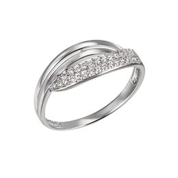 Firetti Damen Fingerring "Schmuck Geschenk Silber 925 Silberring Ring Pav&eacute;-Optik glitzernd", 52, Silber 925 (Sterlingsilber), 2mm, silber, Silber 925